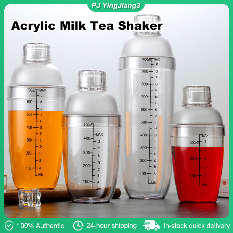 Acrylic Hand Shaker Milktea Cocktail Shaker Cup with Scales Juice ...