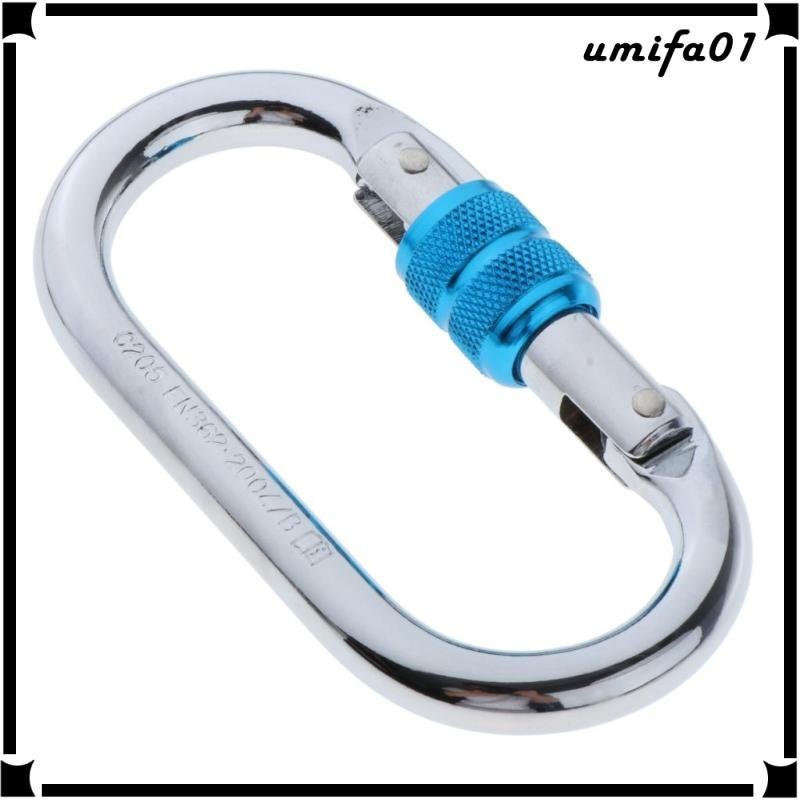 [ 25KN Aluminum Screw Locking Carabiner Chain Clip Snap Hook for ...