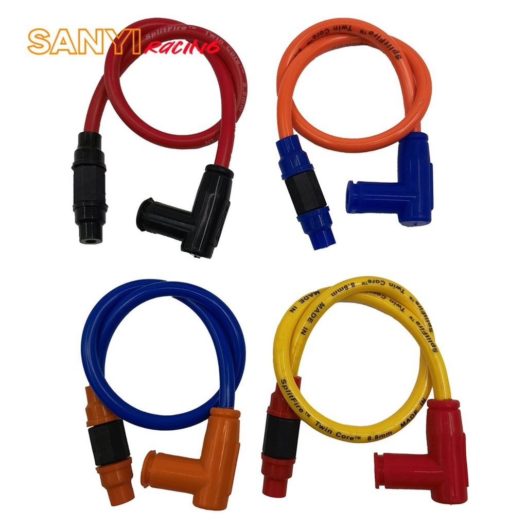 RQ+☑☑☑8.8mm Twin Core Racing Power Ignition Coil Cable Wire For ATV ...