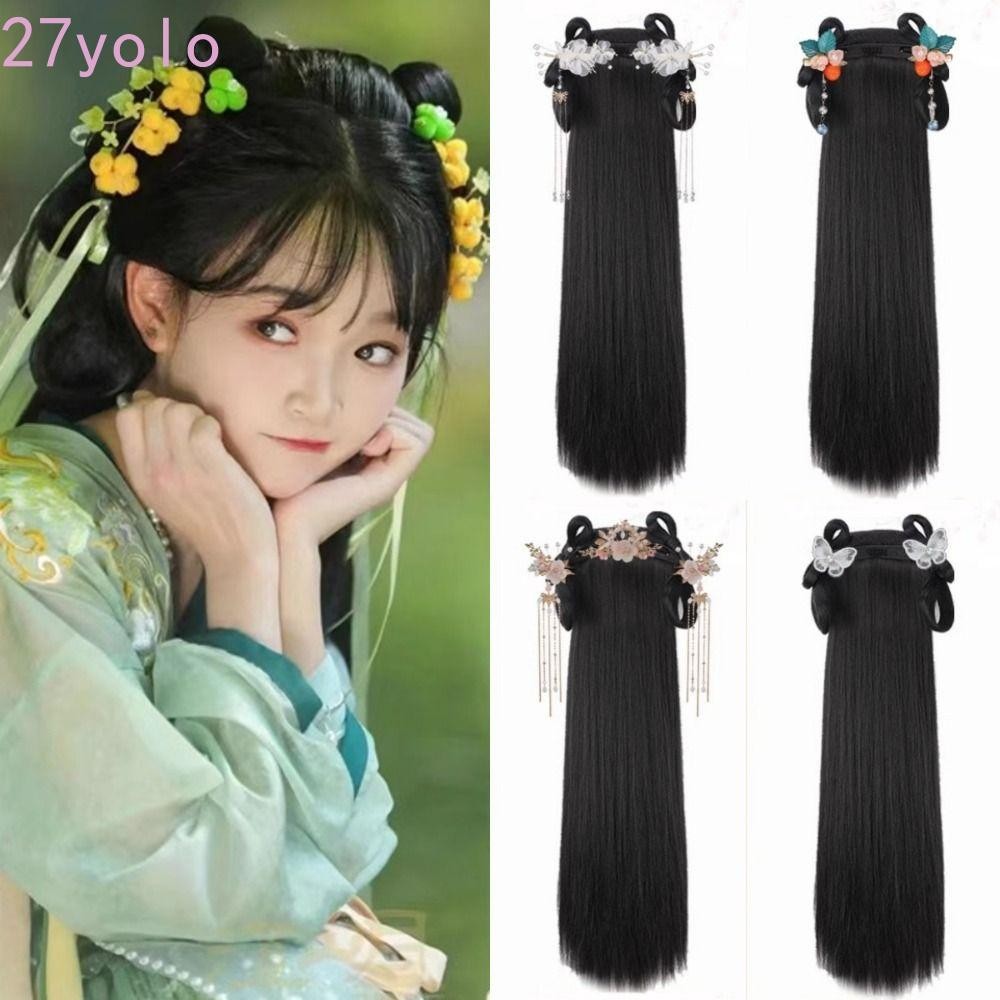 YOLO Chinese Ancient Wig, Traditional Bridal Headwear Women Hanfu Wigs ...