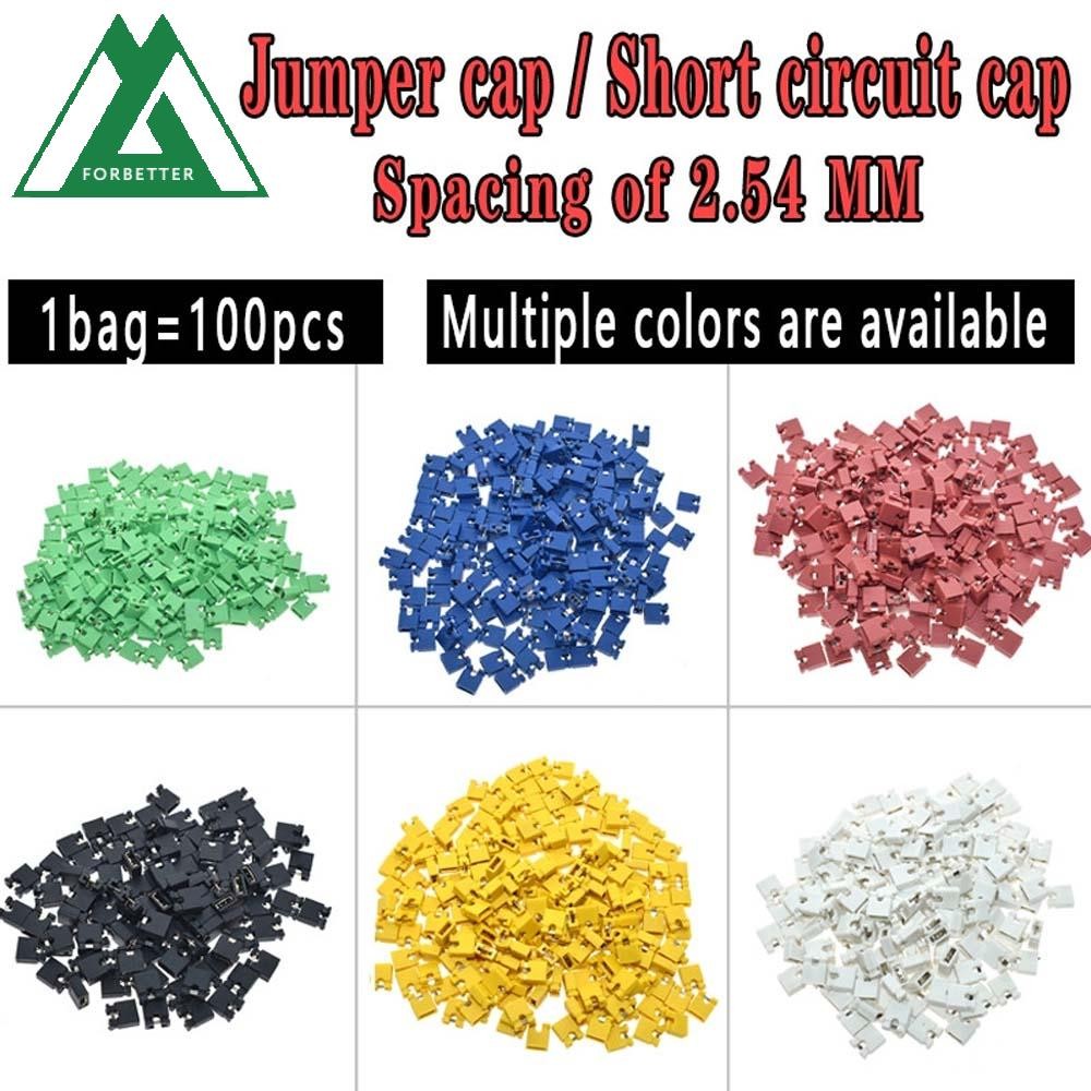 FORBETTER Pitch Jumper Cap Black 100PCS Shorting Cap Pin Header Short ...