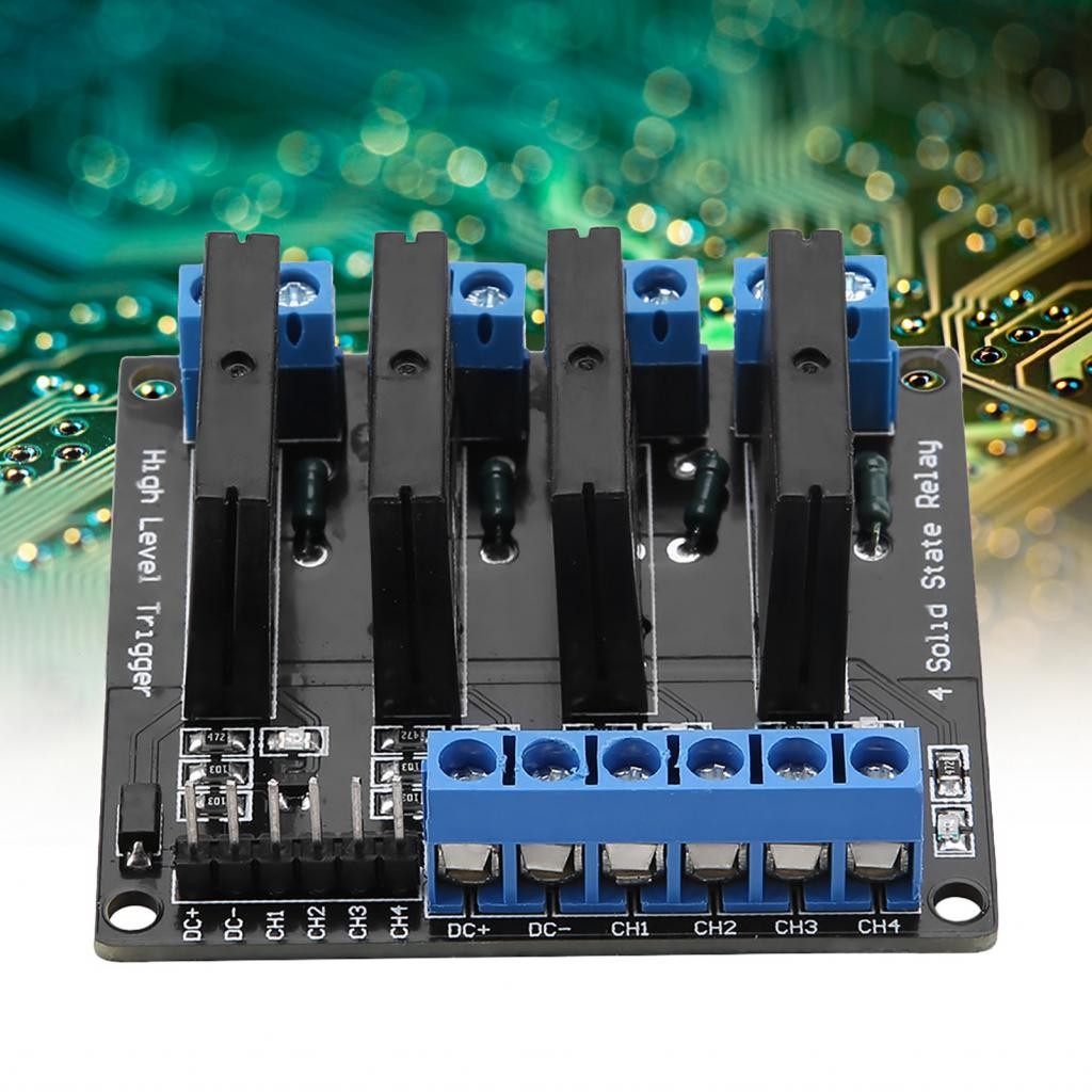 Xguli Solid State Relay Module 4 Channels DC-AC 5V High Level Trigger with Fuse 2A | Shopee ...