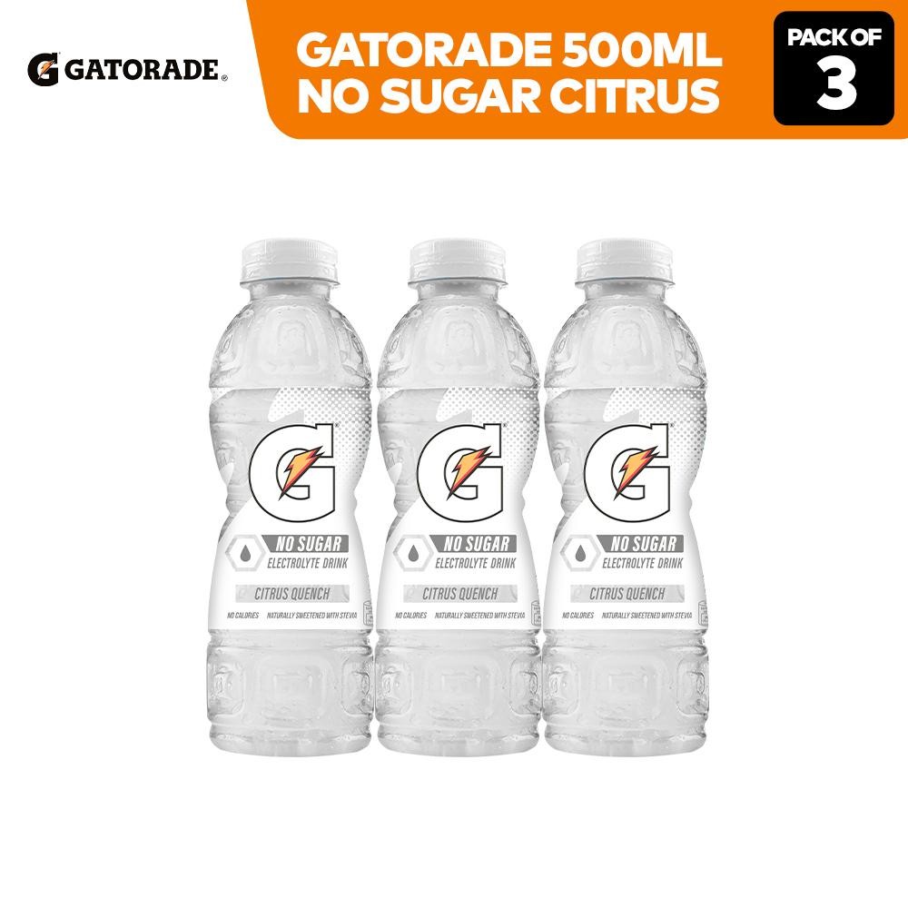 Gatorade No Sugar Citrus Quench 500ml Sports Energy Drink - Pack of 3 ...
