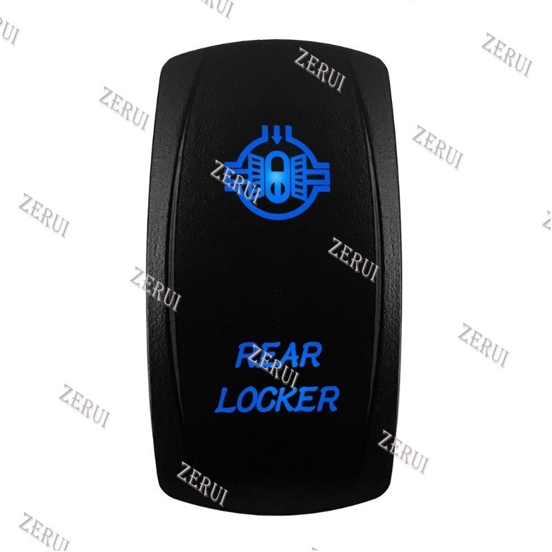 ZR For 1 X Rocker Switch Logo REAR LOCKER Pattern Car Boat Blue Led 5 ...