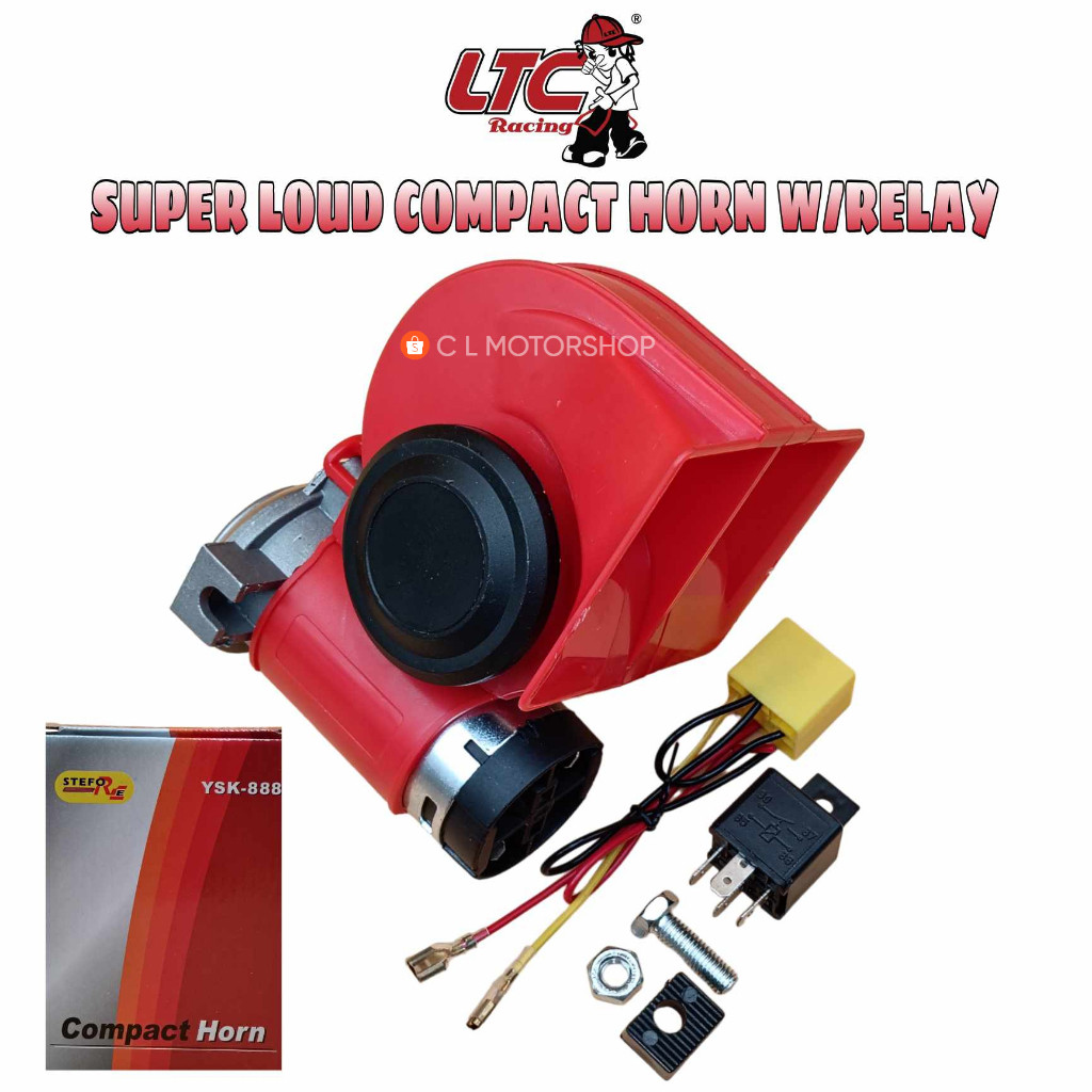 SUPER LOUD COMPACT2 LOUD HORN W/ RELAY 12V LOUD AIR COMPACT HORN WITH ...