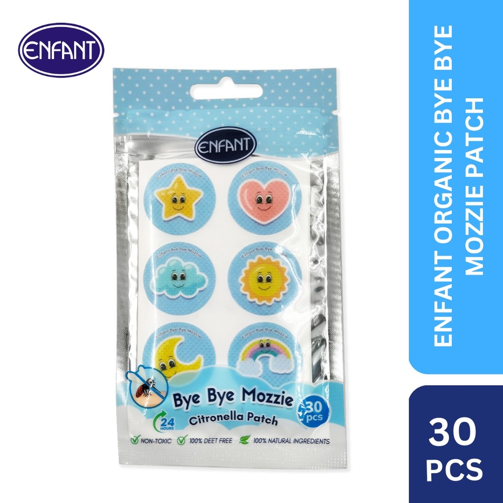 ENFANT ORGANIC BYE BYE MOZZIE PATCH - Anti Mosquito Citronella Patch ...
