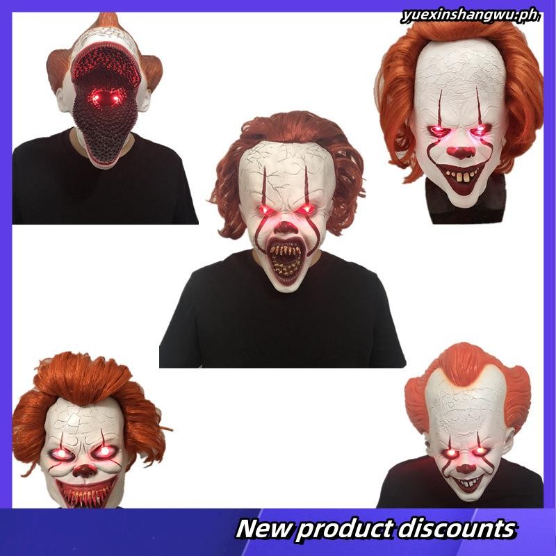 Horror Pennywise Joker Mask Cosplay Scary Creepy Evil Demon Clown ...