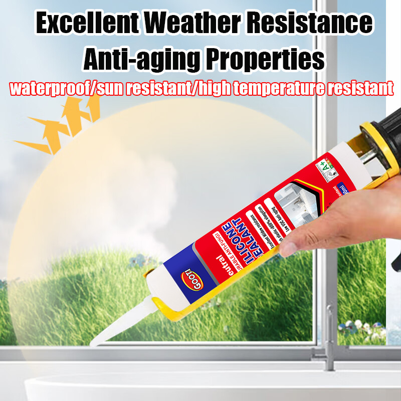 【Buy 2 Free Gun】300ML Waterproof Silicone Sealant Glass Sealing Glue ...