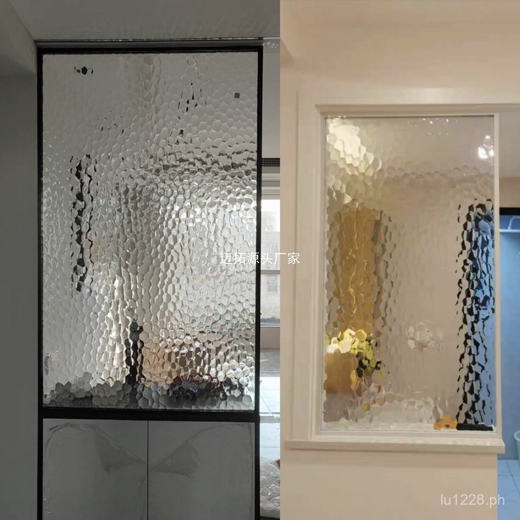 Water Cube Entryway Art Glass Living Room Tempered Half Screen ...