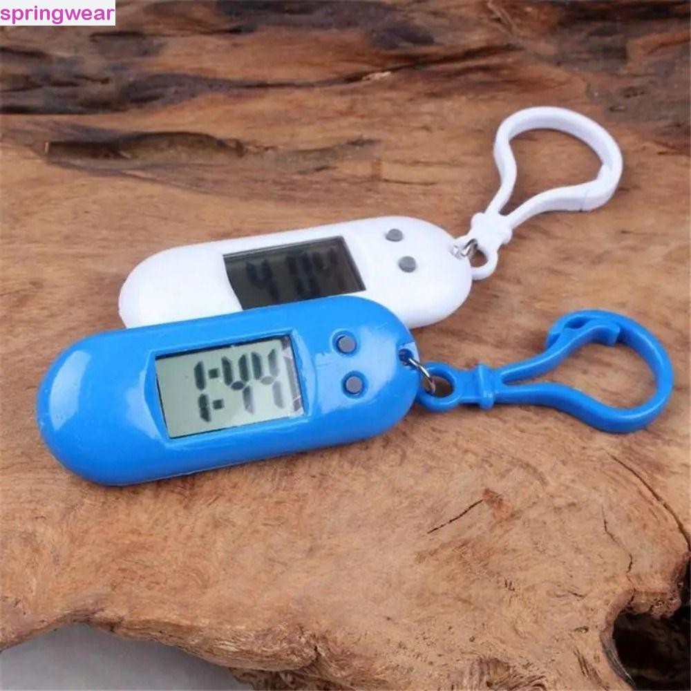 SPRINGWEAR Digital Electronic Clock Keychain, Key Display Oval Watch ...