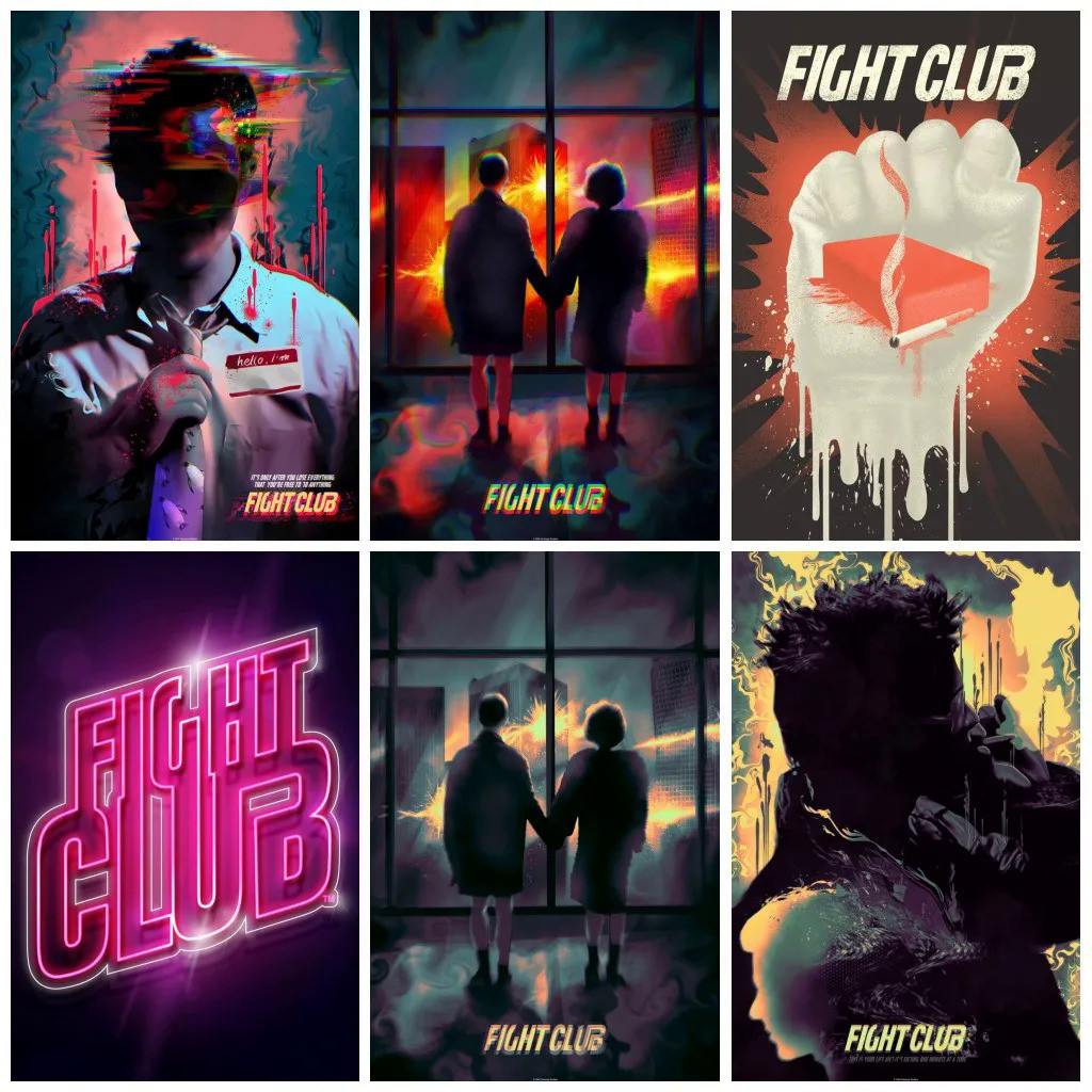 Movie Poster Classic Fight Club Canvas Painting Poster Room Family Bar ...