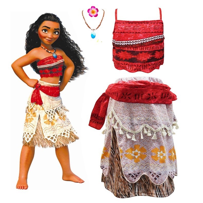 Ocean Romance Moana cosplay Girls Kids Clothes cos Clothes Styling ...