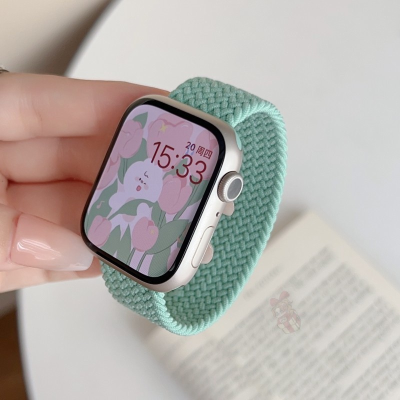 Woven Nylon Strap For Smart Watch Ultra 2 Ultra Series 9 8 7 6 SE 5 4 3 ...