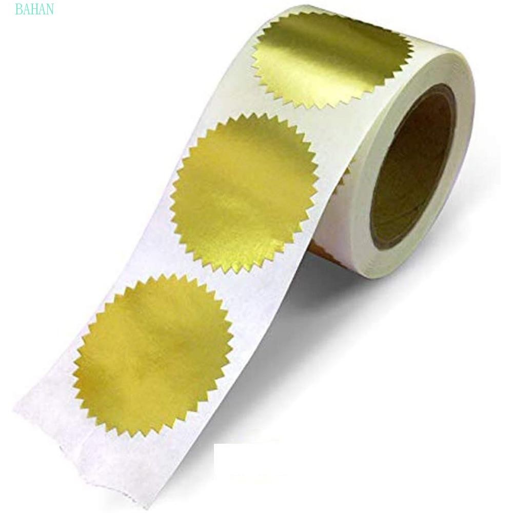 BAHAN Award Stickers, Metallic Gold Steel Seal Label, 250PCS Round 2 ...