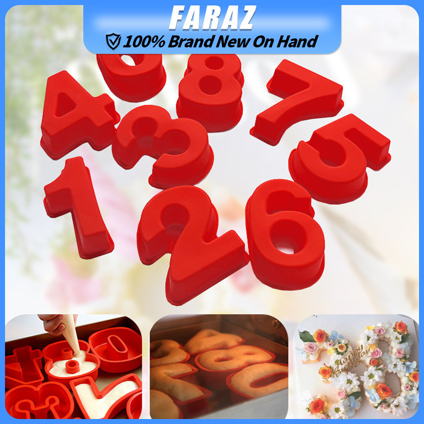Baking Birthday Anniversary Large Silicone Number Cake Mold Birthday ...
