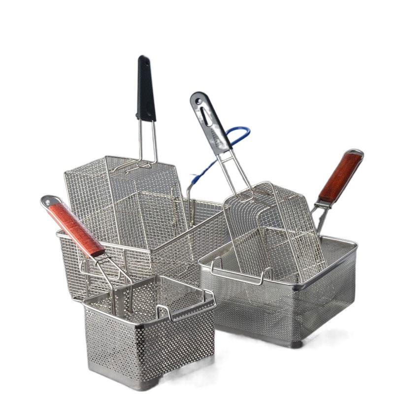 Commercial stainless steel fried basket fried net French ♦ fries fried ...