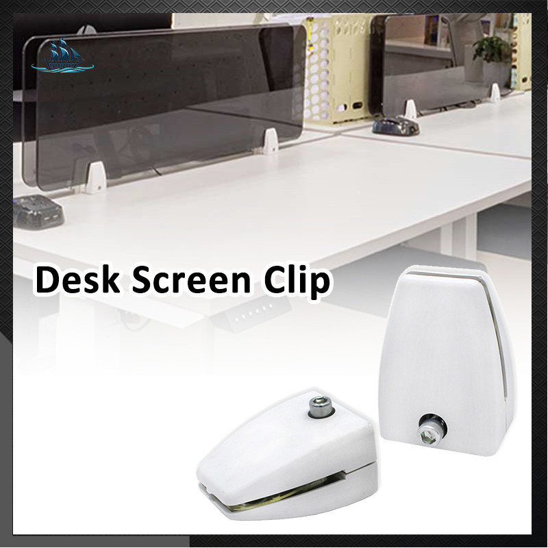 1pcs Aluminum Alloy Desk Screen Partition Clip Desk Clip Divider Glass ...