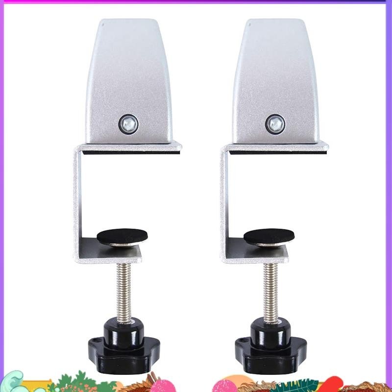 2 Pcs Office Desk Divider Clamp Privacy Screen Clip Holder Bracket ...