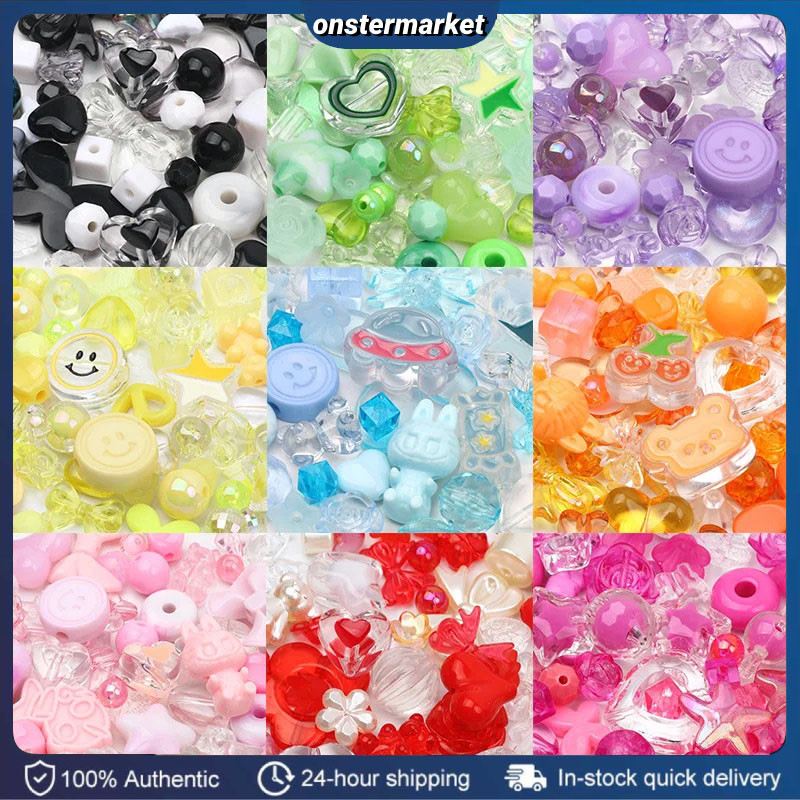 50g/Pack Colorful Acrylic Beads Irregular Mixed Beads Jewelry Making ...