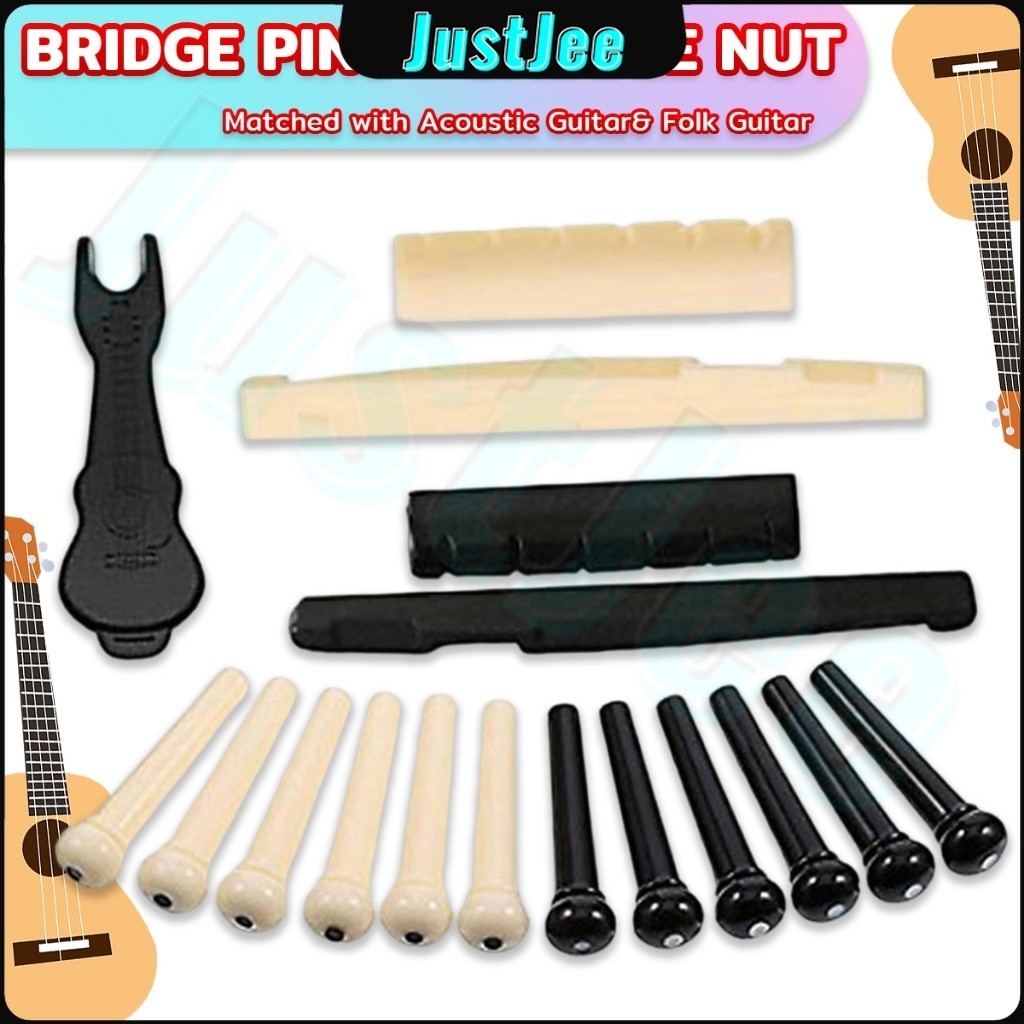 COD Guitar Saddle and Slotted Nut for 6 Strings Acoustic Guitar Parts ...