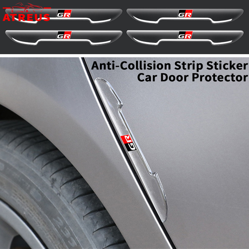 4Pcs Toyota GR Transparent Car Door Anti-Collision Strip Guards Doors ...
