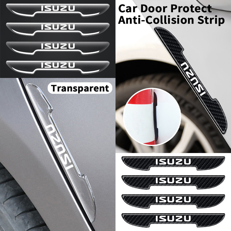 4Pcs ISUZU Car Door Anti-Collision Strip Guards Protector Transparent ...