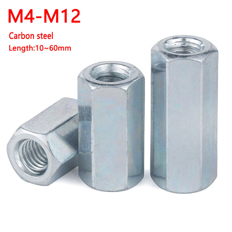 M4 M5 M6 M8 M10 M12 Galvanized Hex Nut Rod Coupling Long Connection ...