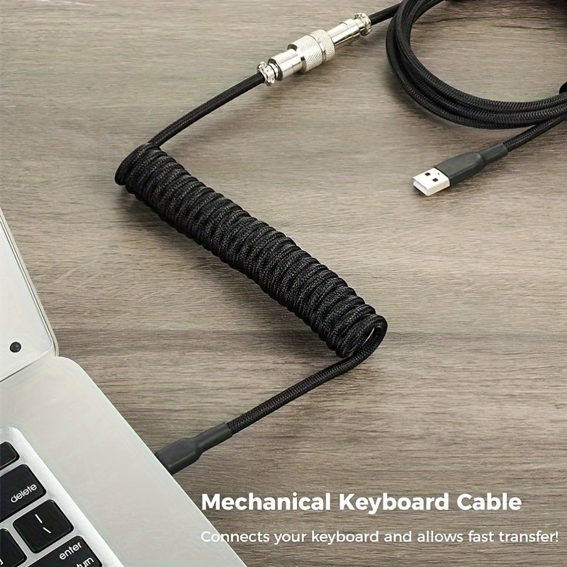59.06inch Type C Mechanical Keyboard Coiled Cable USB Keyboard Wire ...