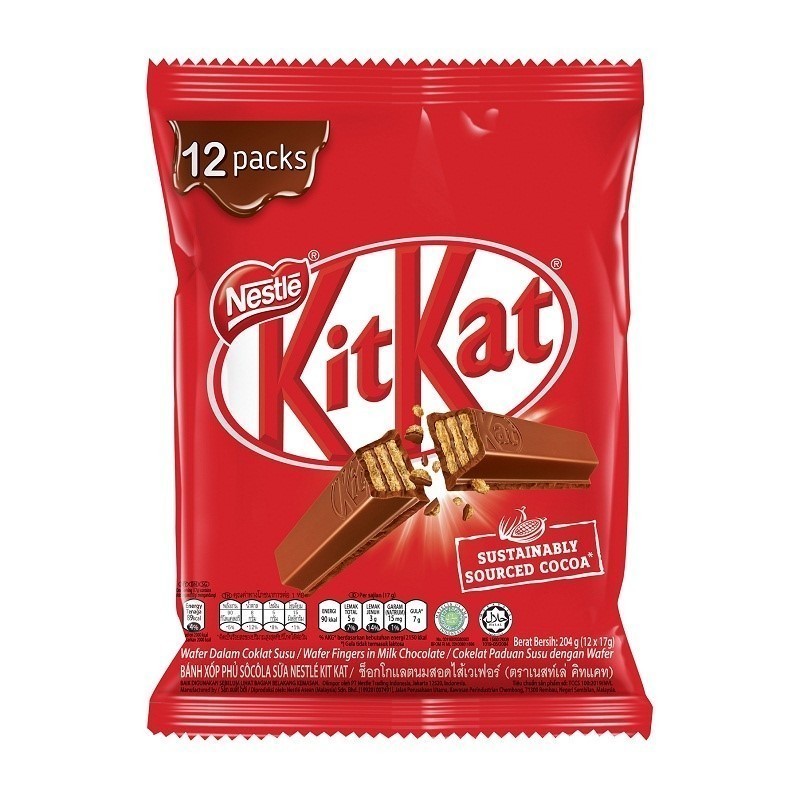 (Long Life) Kitkat Chocolate 204g. (17g x 12 Small Bags) | Shopee ...