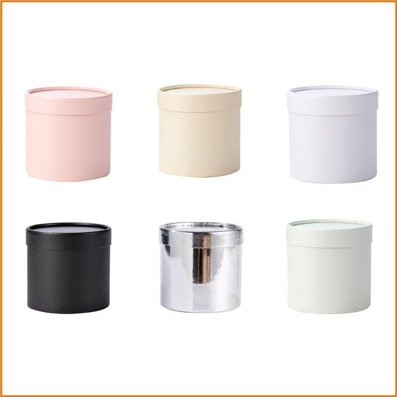 RUNUN Rose Flower Box Round Cardboard Box for Candy Chocolate Packaging ...