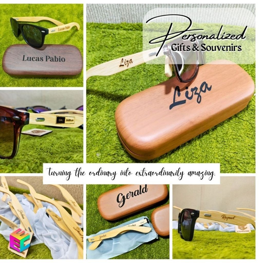 Personalized Bamboo Sunglasses Shades | INCLUDES Name Engraving | Laser ...