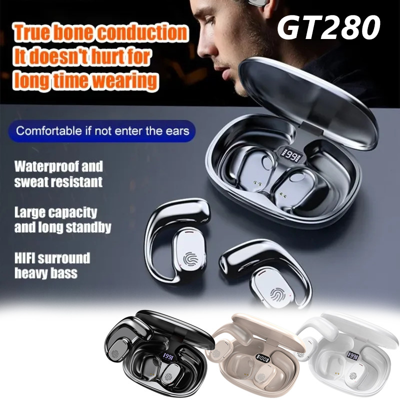 GT280 Wireless Headphones Bluetooth 5.3 Ows Open Earbuds Touch Control ...