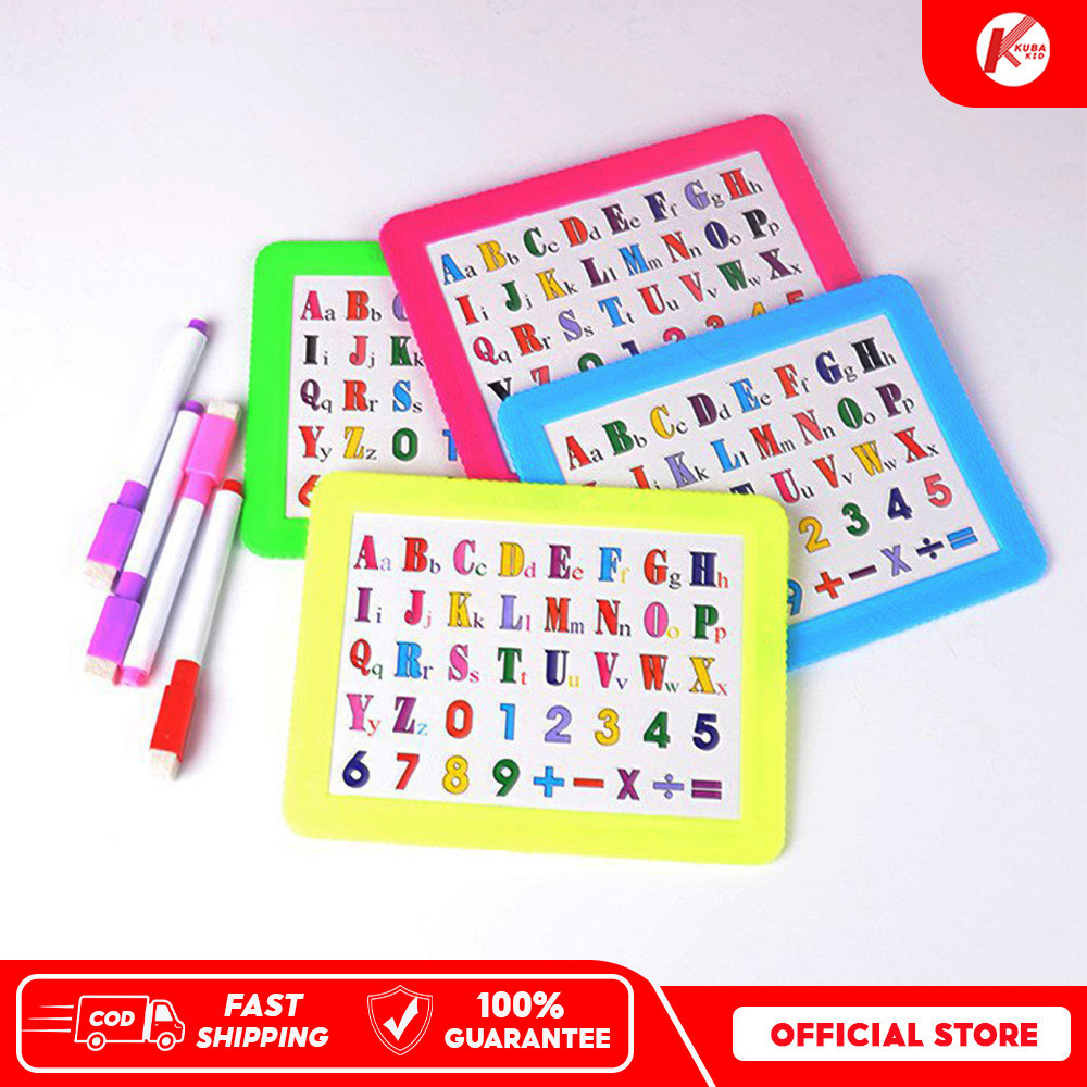 Kuba Kids Alphabet Mini White Board with Marker and Eraser (Random ...