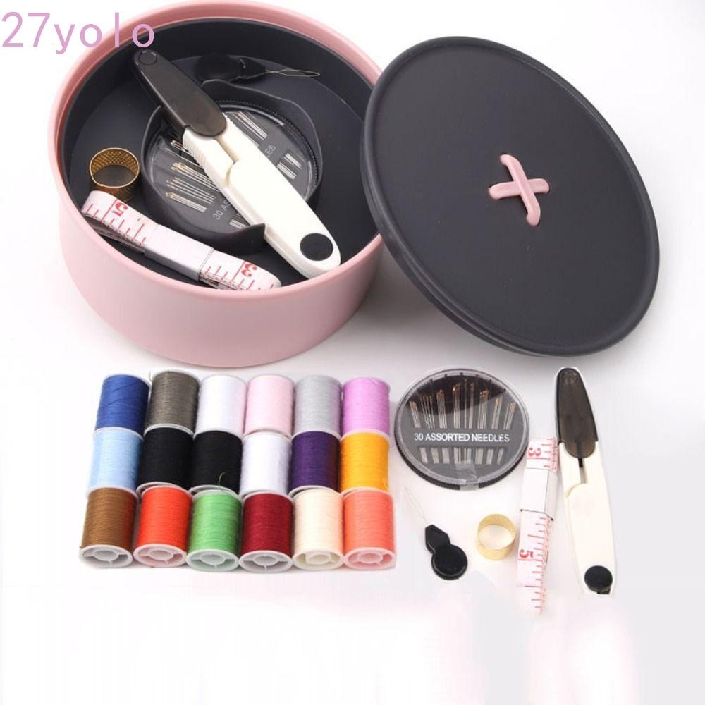 YOLO Button Sewing Box, Circular Mini Needle Thread Set, Easy To Carry ...