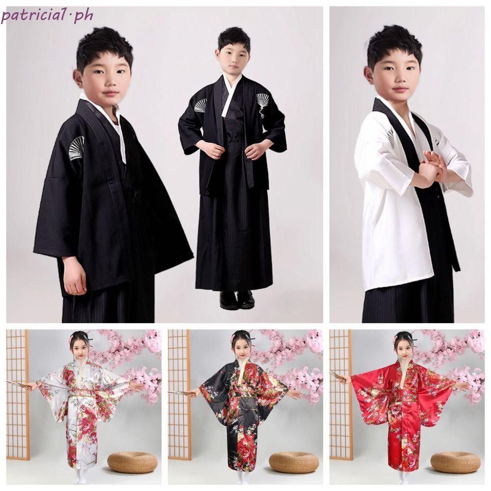 PATRICIA Children Traditional Japanese Kimono, Printed Floral Japanese Style Kids Sakura Girl ...