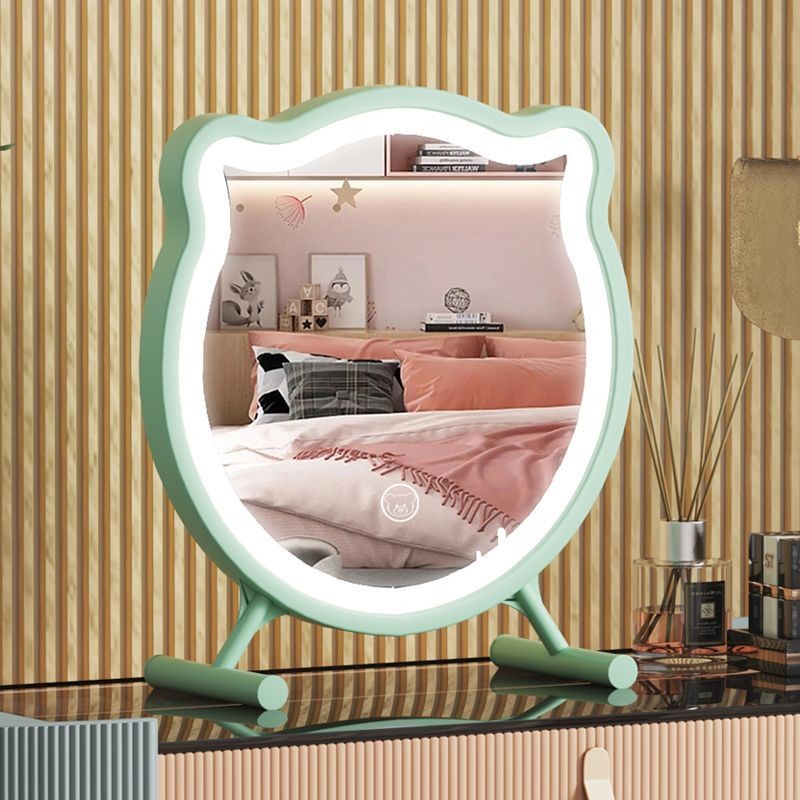 Cat Makeup Mirror Desktop LED Lighted Vanity Mirror Fill Light Beauty ...