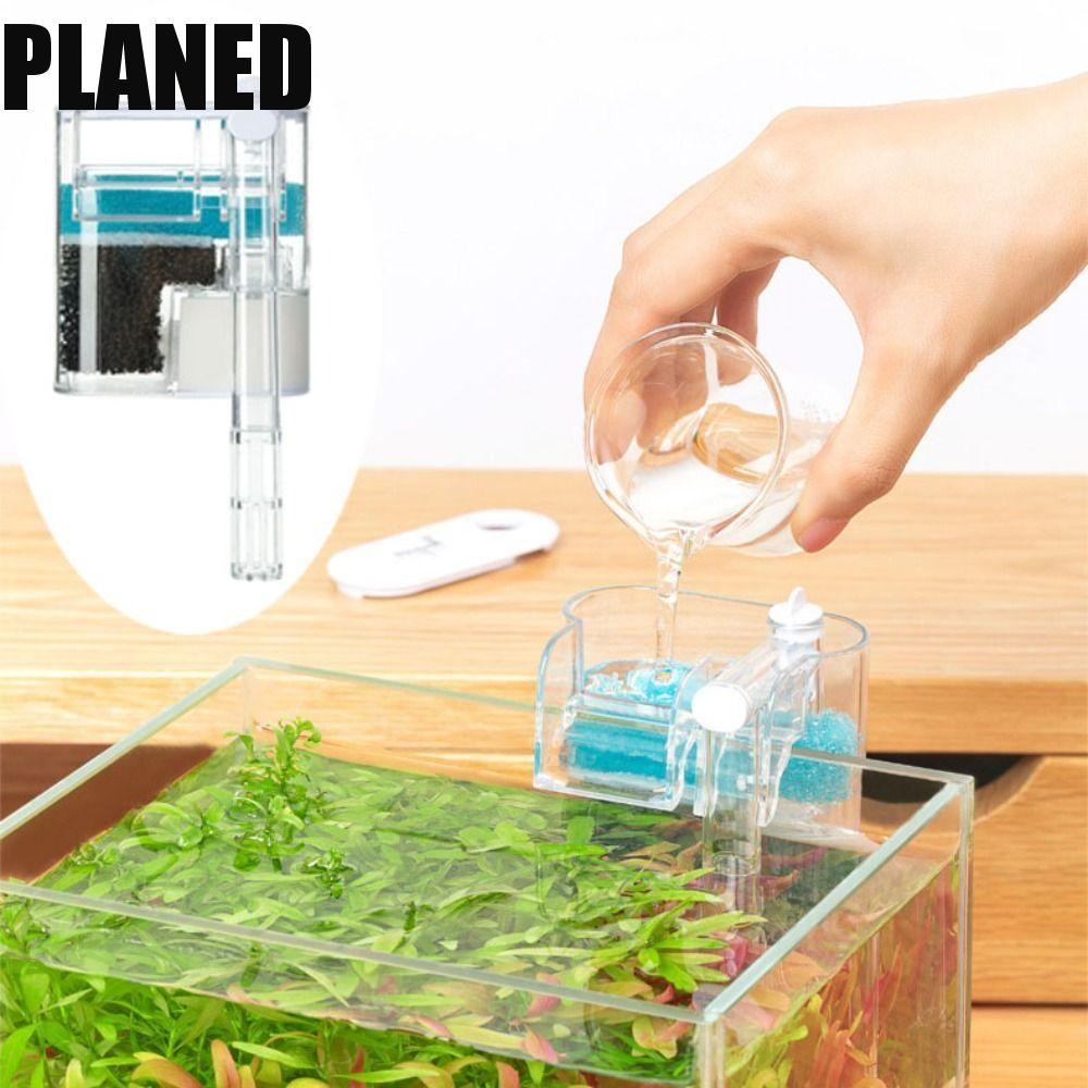 PLANED Fish Tank Filter Box, Silent 3 in 1 Waterfall Oxygen Water ...