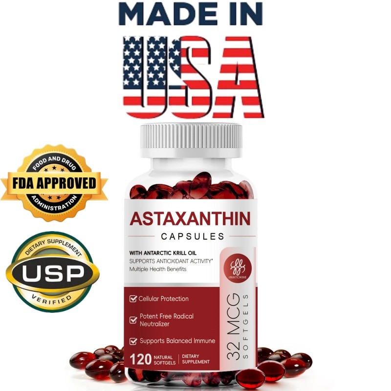 iMATCHME Astaxanthin Capsules contain Antarctic krill oil support ...