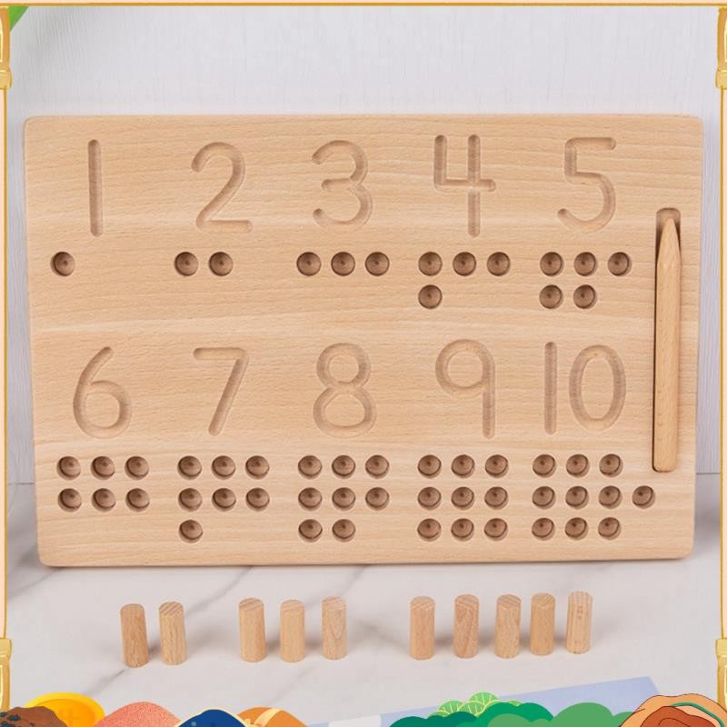 1-10 Number Description Pen Control Training Board Blind Writing Board ...