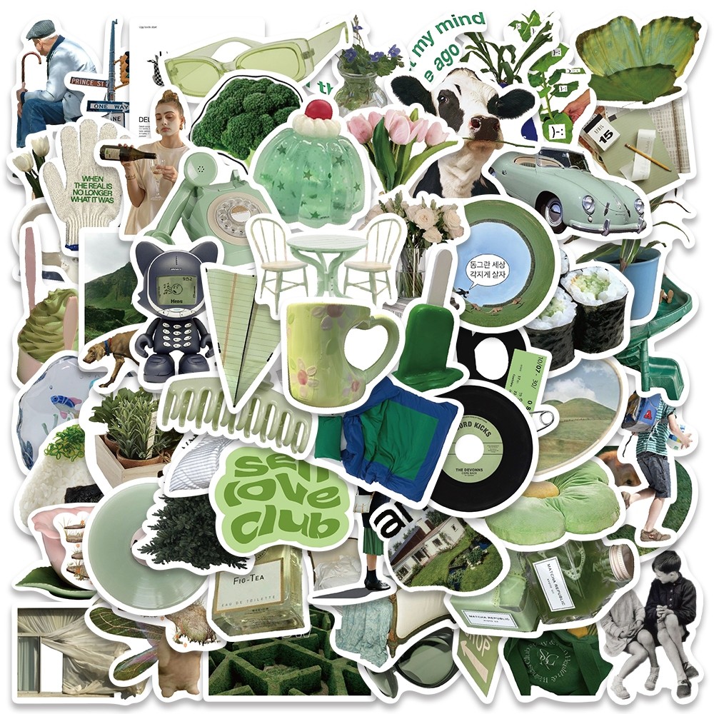 HIJAU Green Aesthetic Stickers GREEN Aesthetic Stickers | Shopee ...