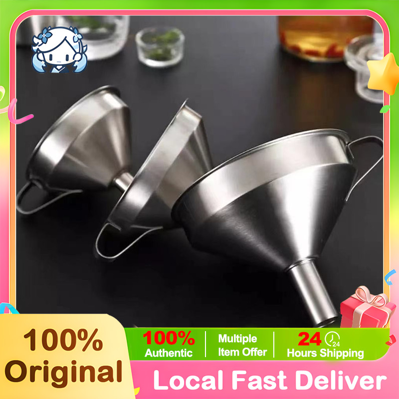 304 stainless steel funnel filter screen Kitchen oil pouring wine ...