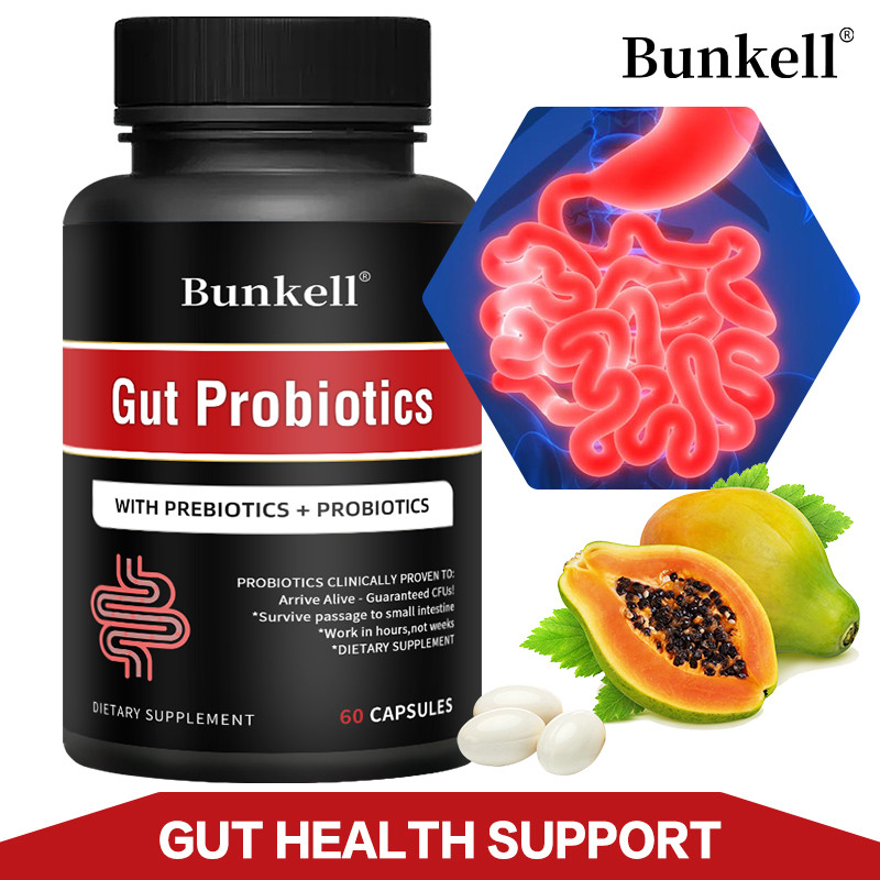 Bunkell Gut Probiotics Supplement, Supports Gut Health, Supports ...