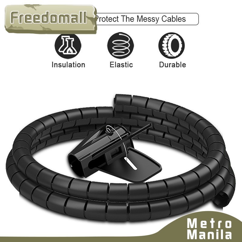 Universal Flexible Spiral Cable Organizer Storage Pipe Cord Protector ...