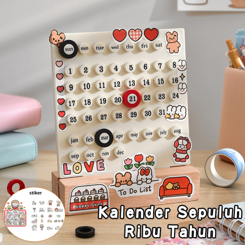 Diy Desktop Calendar Perpetual Desk Calendar Permanent Calendar Diy ...