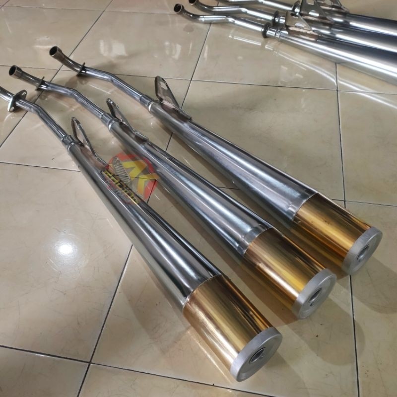 Kleper Exhaust GOLD Color Spicy Valve Sound for GRAND C70 SUPRA LAMA SUPRA FIT VEGA CRIPTON ...