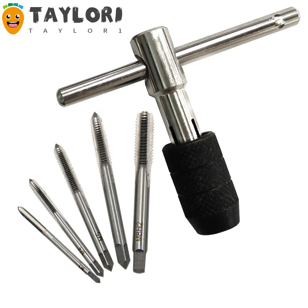 TAYLOR1 6 PCS Wrench Drill Set, T-type M3-M8 Hand Tapping Tools ...