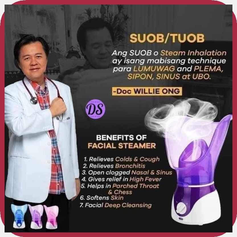 Suob$Ui|Steam@I+Inhalation*e?/*R?Facial*J?Steamer | Shopee Philippines