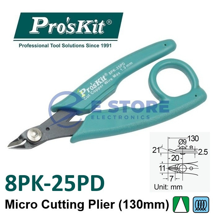 Pro'sKit 8PK-25PD Micro Cutting Plier (130mm) | Shopee Philippines