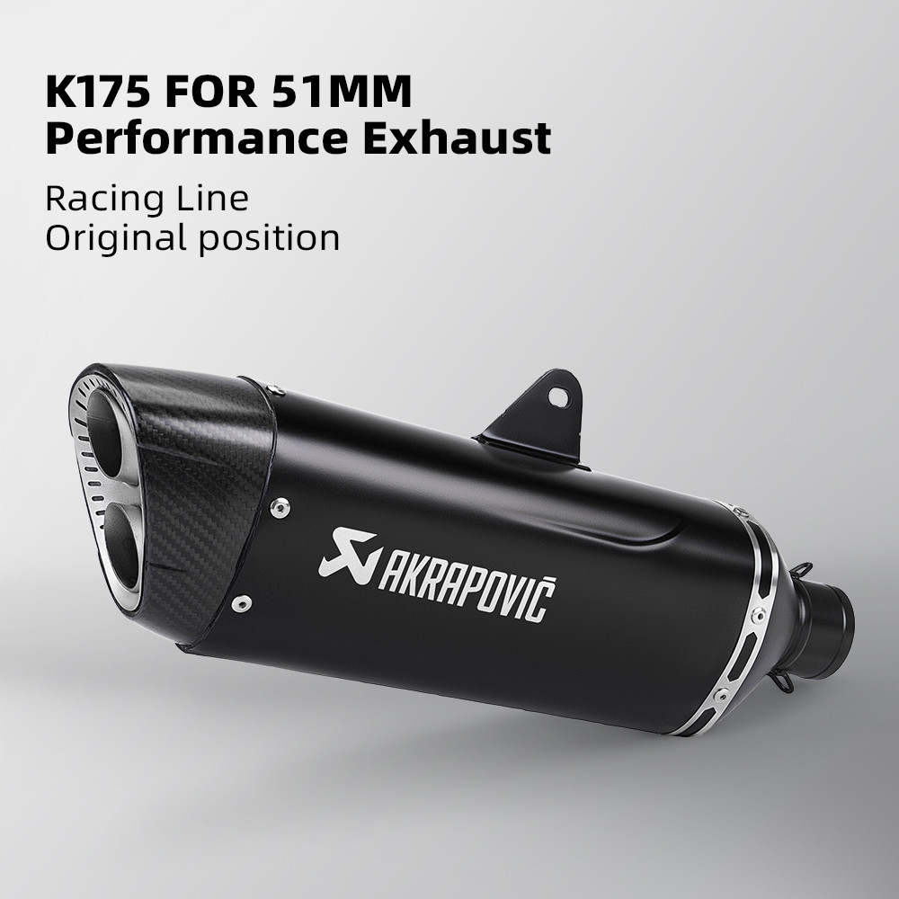 51MM Universal Motorcycle Akrapovic Exhaust Pipe Muffler Moto Escape ...