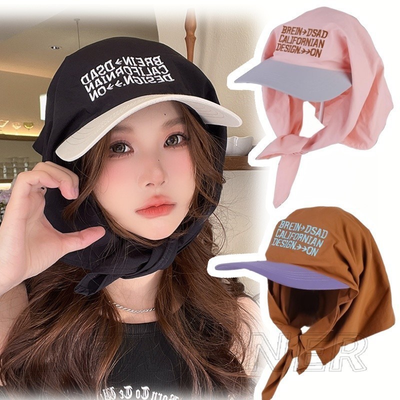Headscarf Sunshade Cap - Turban Strap Baseball Hats - Color Matching ...